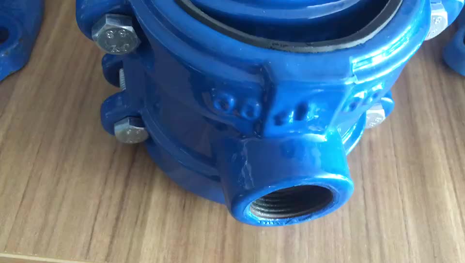 GGG50 Ductile iron pipe tapping saddle joint for pvc pipe, View cast ... GGG50 Ductile iron pipe tapping saddle joint for pvc pipe, View cast ...