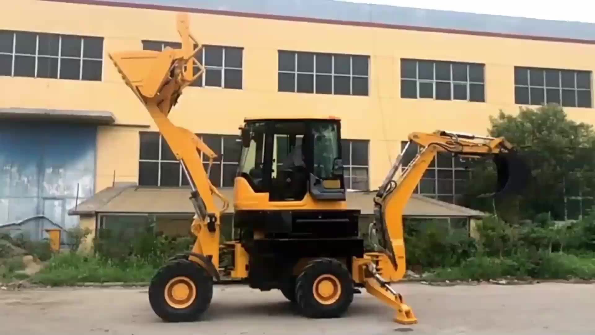 Chinese Ce Euro 5 Epa Backhoe Excavator Loader 4 Wheel Small Mini ...