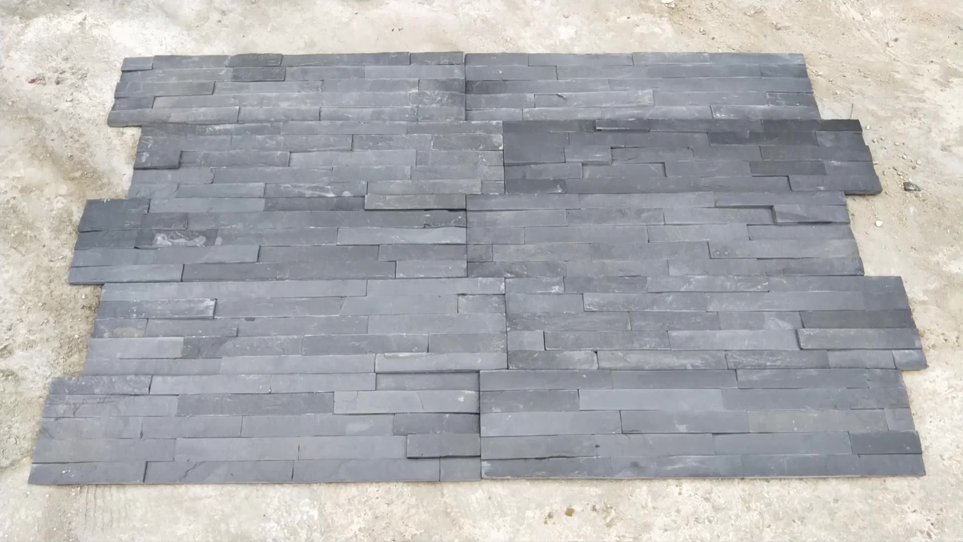 Black Slate Stone Decoration Wall Cladding Panel - Buy Stone Decoration Wall,Black Stone ...
