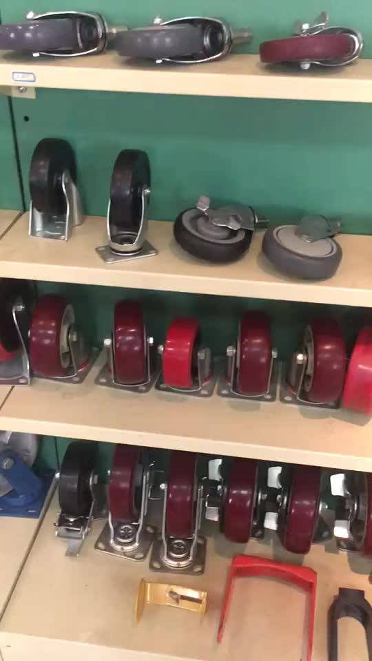 Factory 8 Inch Heavy Duty Industrial Top Fixed Hard Rubber Roller ...