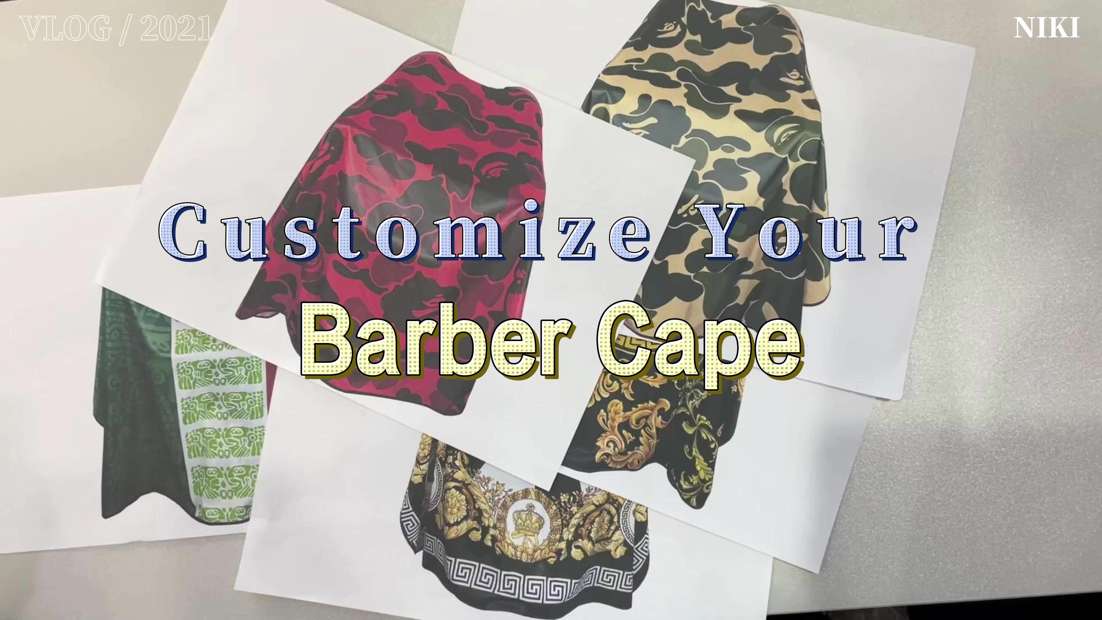 Customized Design Cape De Coiffeur Barbershop Capes Custom Logo ...