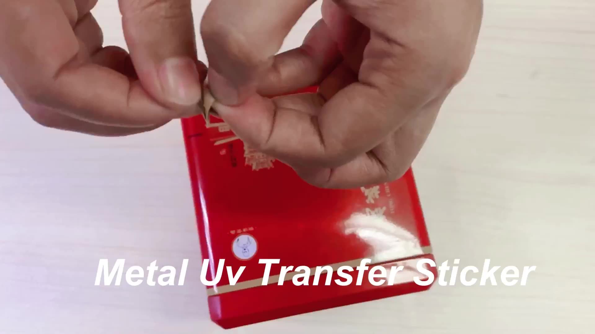 Custom Gold 3D Logo Printing Metallic UV Transfer Labels