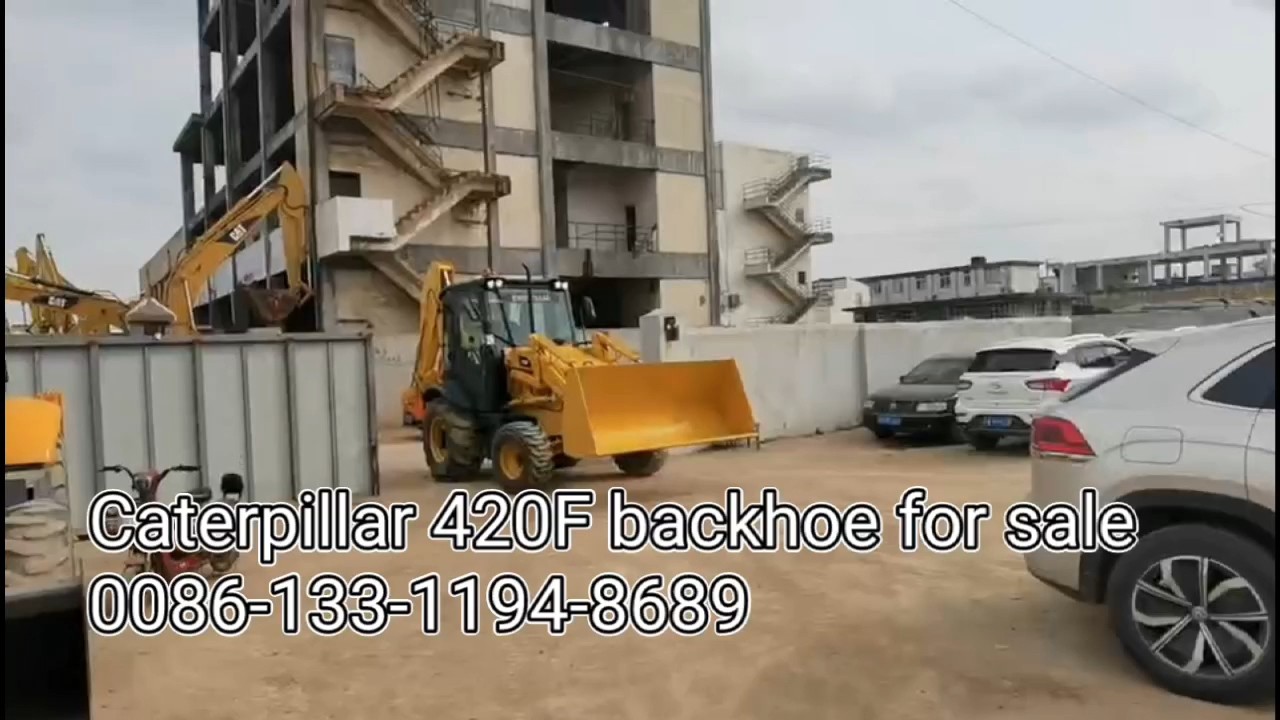 4x4 Cat 420f Backhoe Loader Caterpillar Tractor With Two Bucket For ...