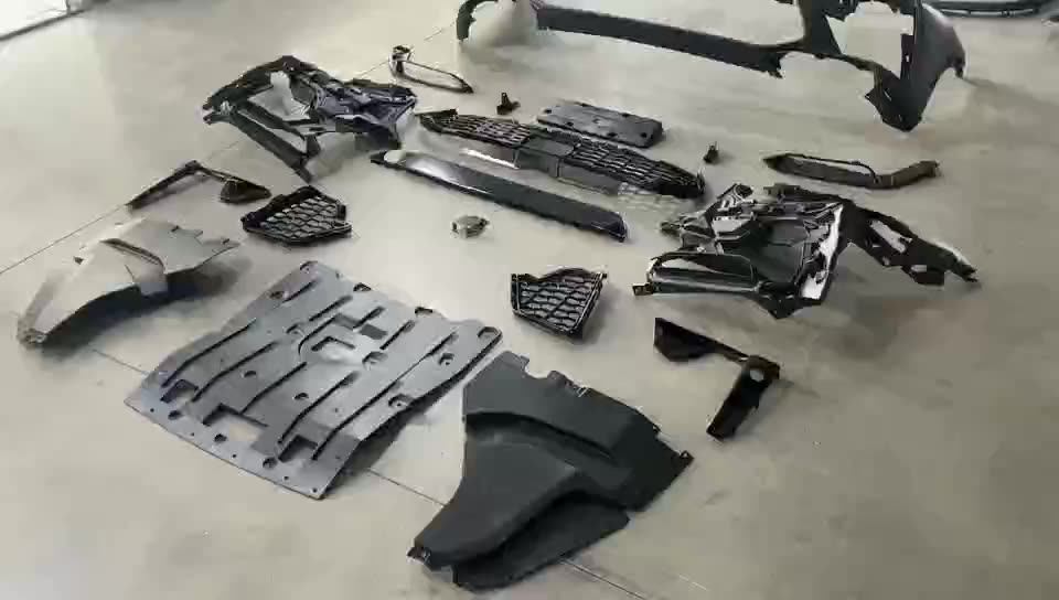 Body Kit Include Front Car Bumpers Assembly Rear Lip Exhaust Pipes Side ...