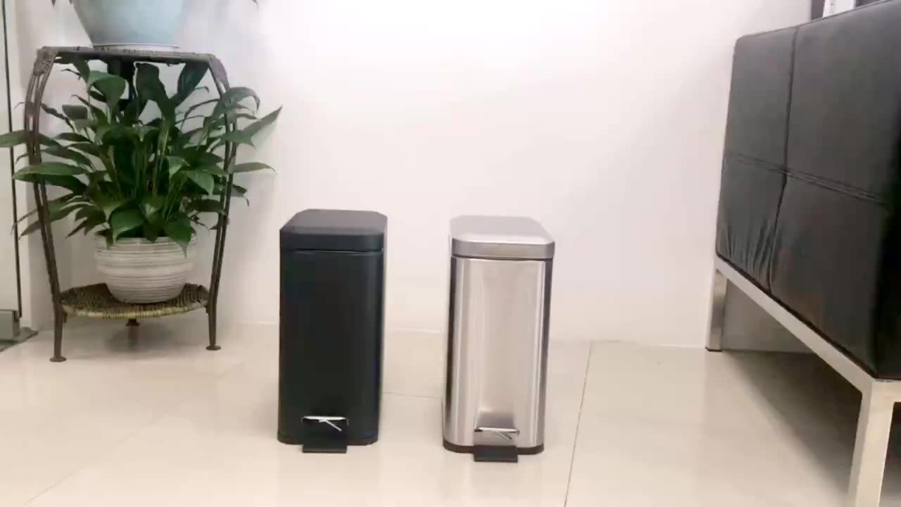 Bx Customize Color 5l Rectangular Dustbin Stainless Steel Pedal Bin ...