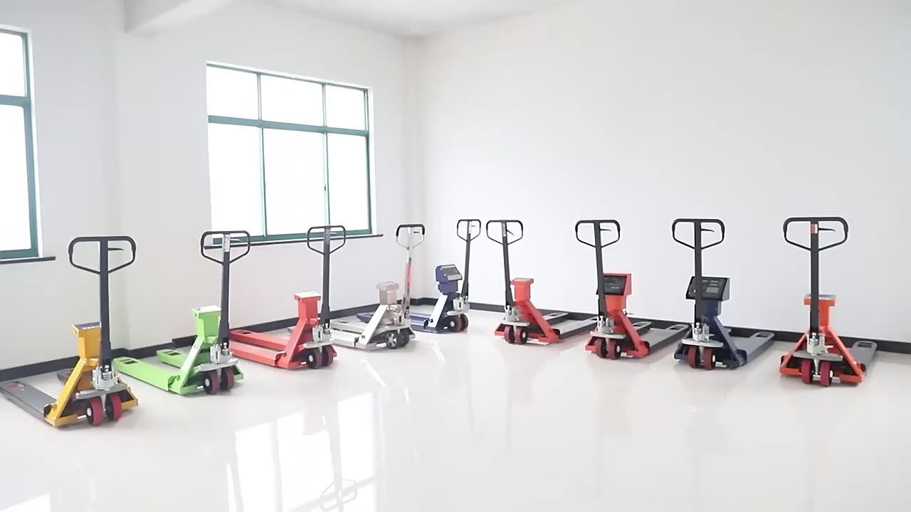 Standard Hand Forklift With Scale 2t Weighing Scales Electric Pallet ...