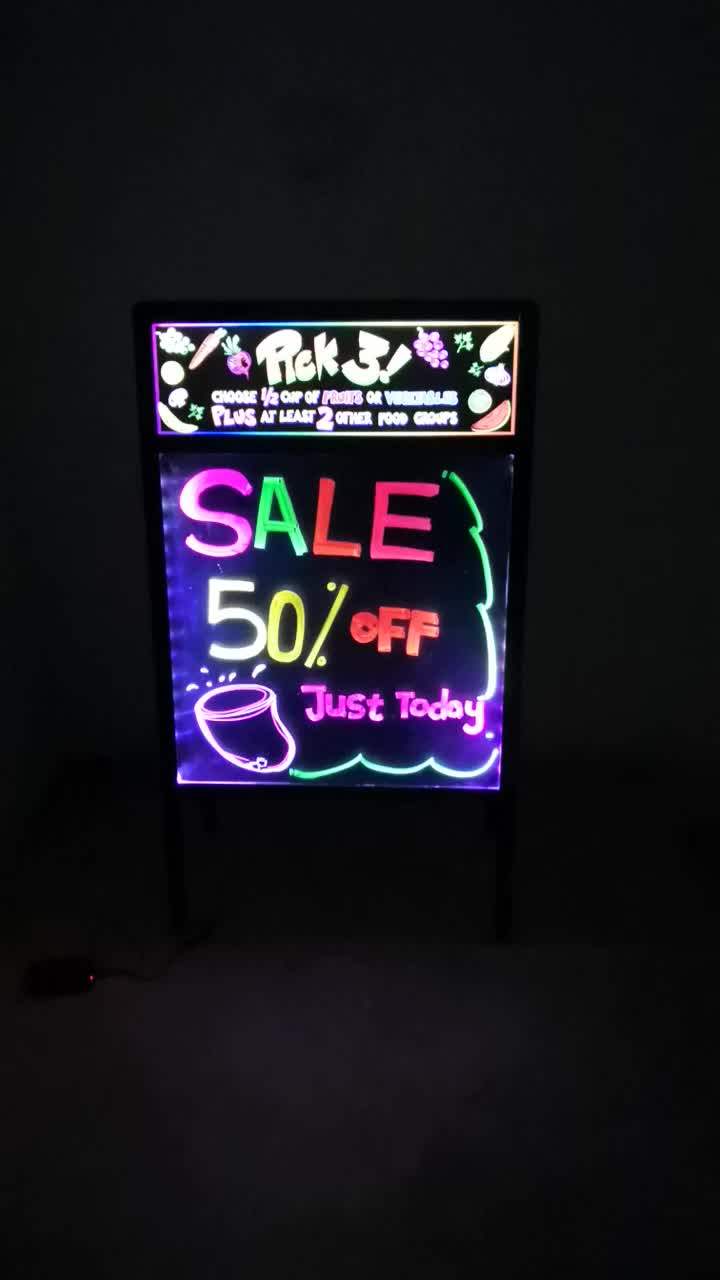 Led Light Up Dry Erase Writing Board With Trademark Graphic - Buy Led ...