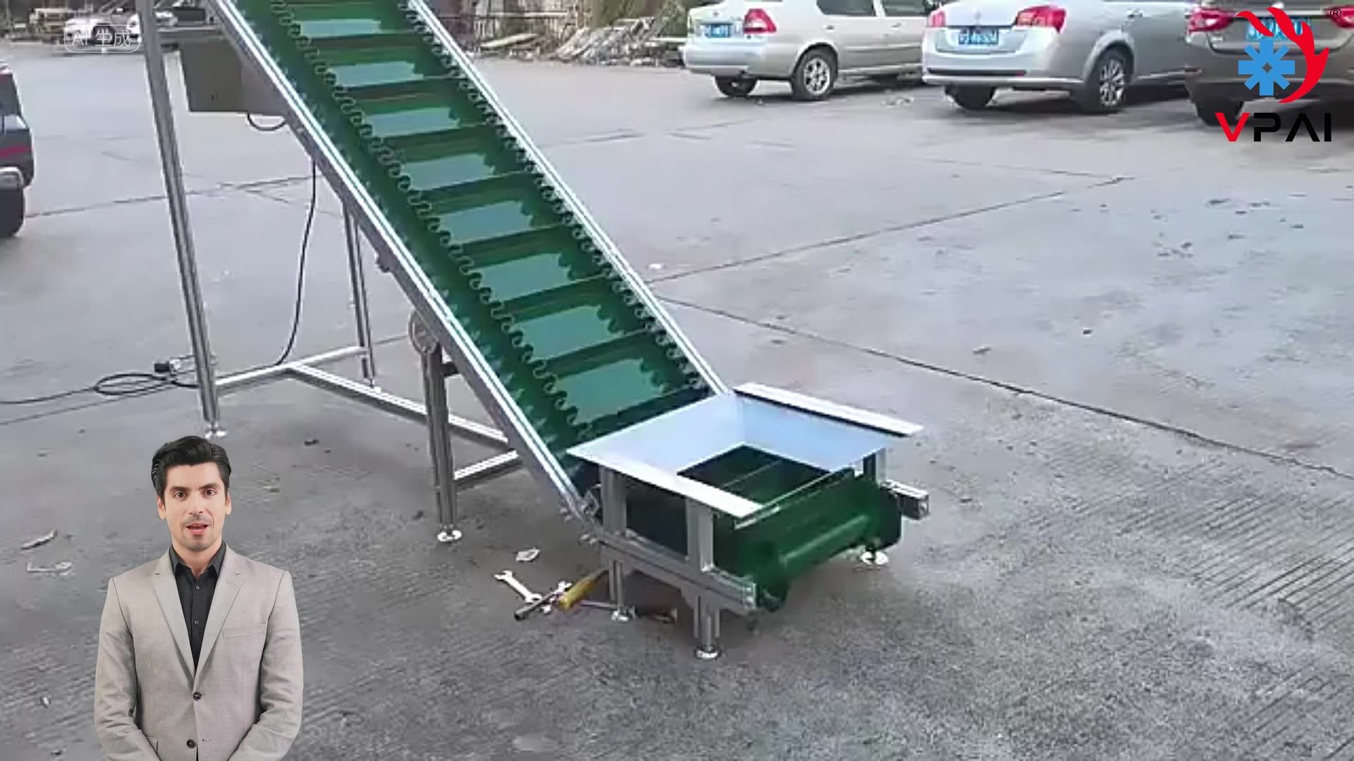 Portable Inclined Corrugated Sidewall Pvc Climbing Belt Conveyor ...