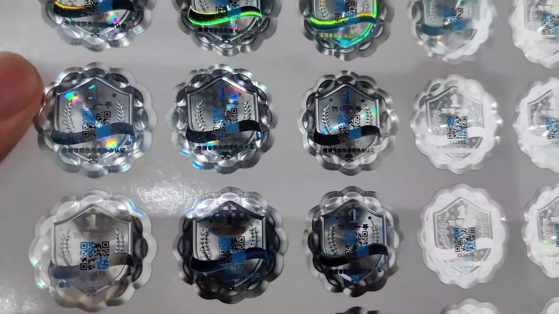 Custom Printed Hologram Sticker Labels With 3d Relief True Color Micro ...