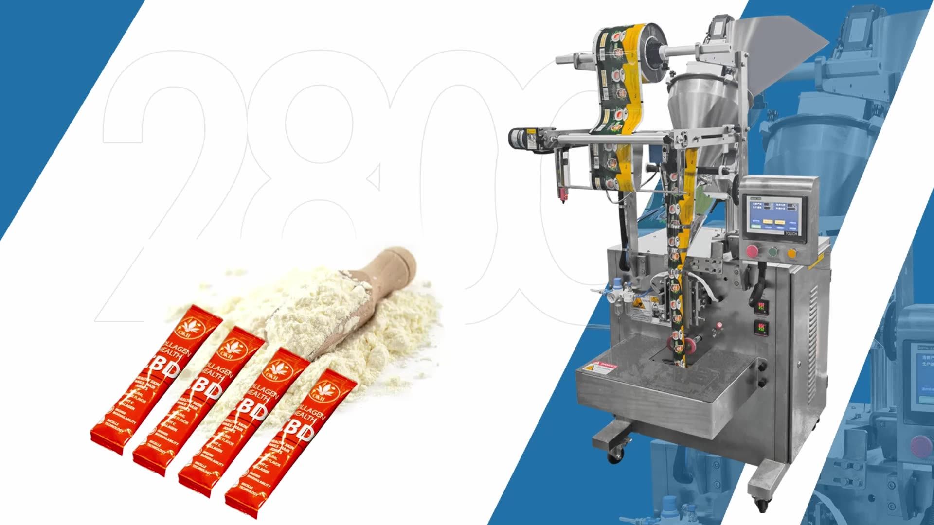 Automatic Multilane Pack Vertical Form Fill Seal Powder Sachet Dietary ...