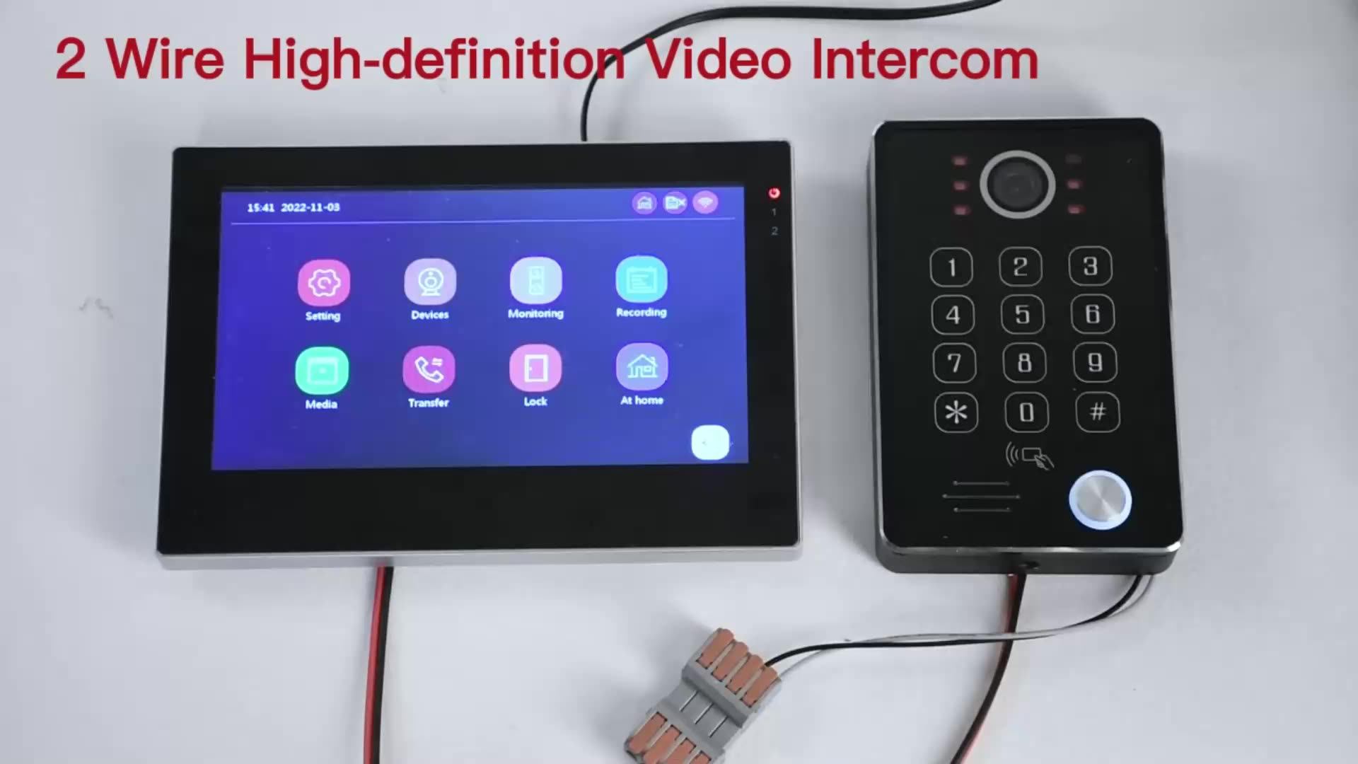 1080p Smart Video Doorbll Tuya Wifi 2 Wire Video Door Phone Dual-way ...