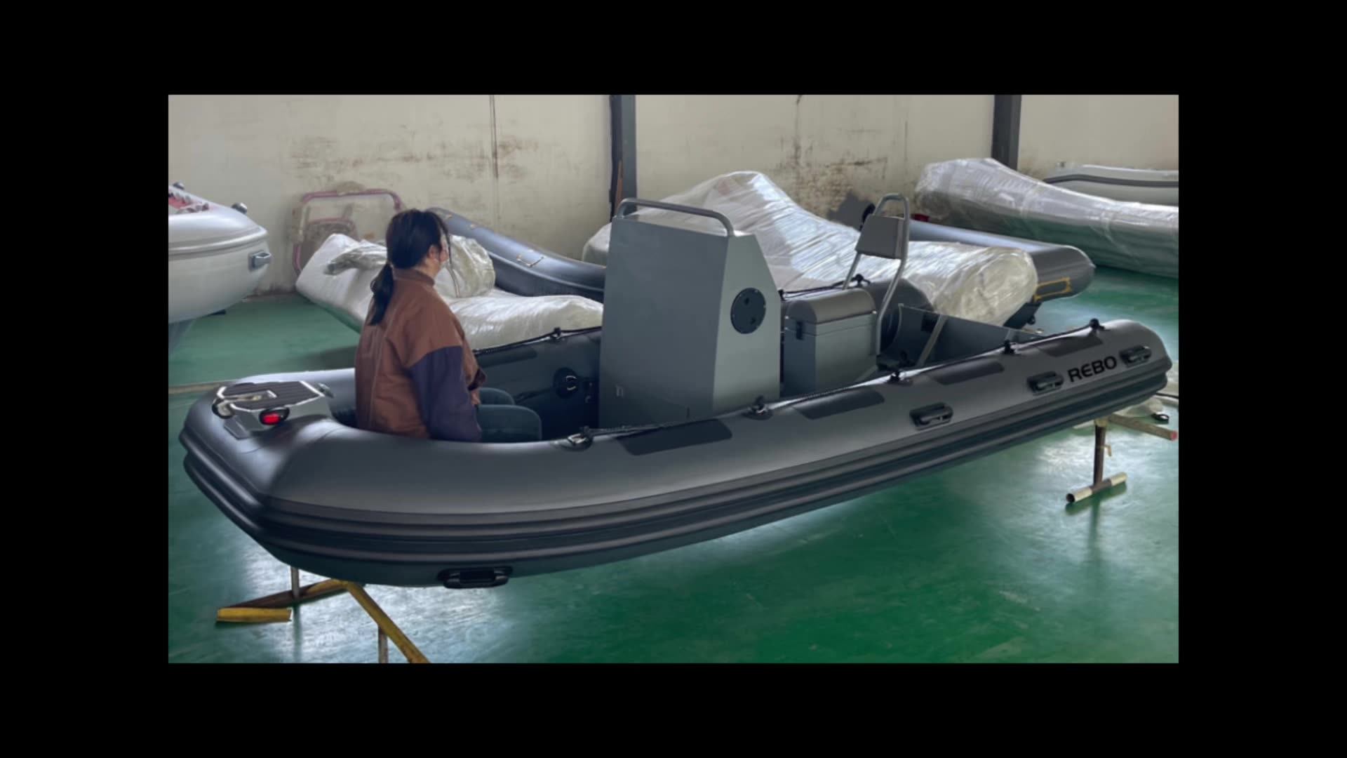 17ft Rhib 520 Aluminum Rib Hypalon/pvc Inflatable Boat With Jockey Seat ...