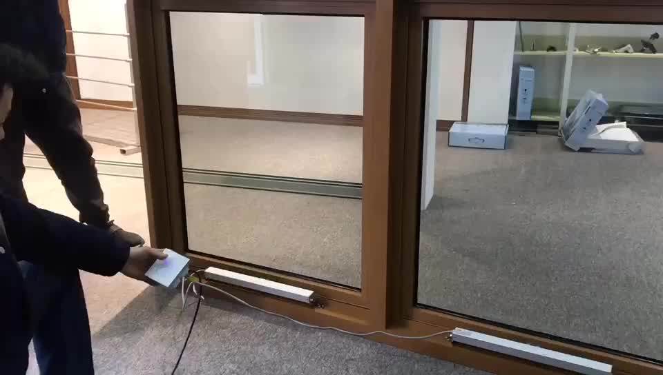 Automatic Wooden Color Double Low-e Glass Electric Chain Window Opener ...