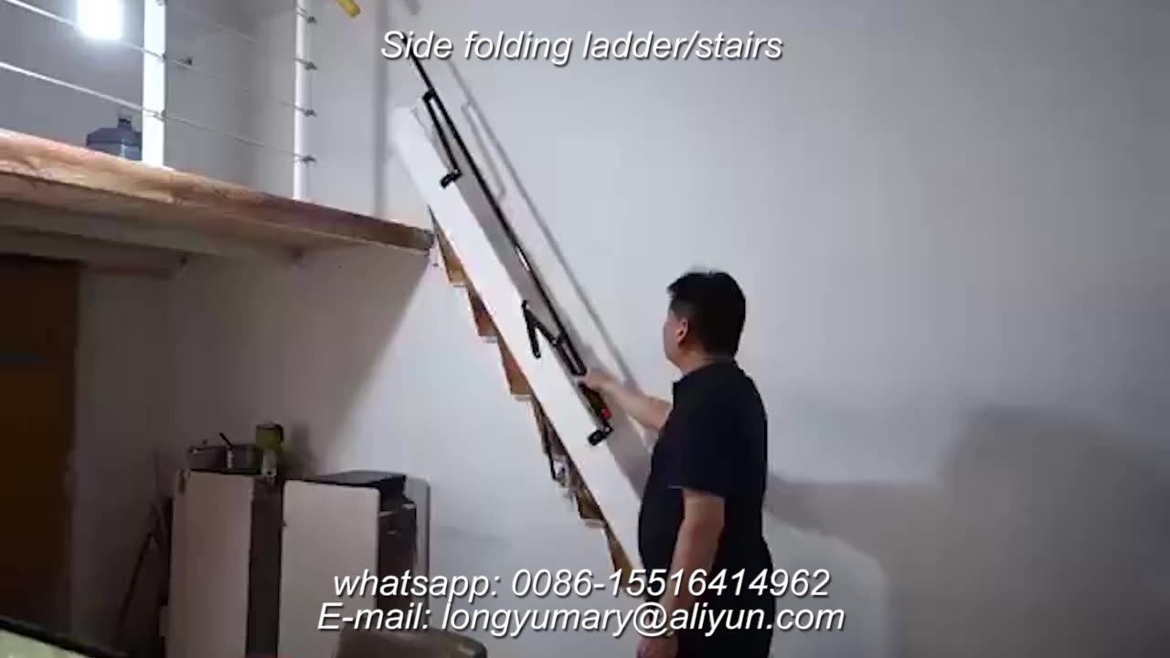 Standard Steel Retractable Automatic Telescopic Attic Ladders/remote ...