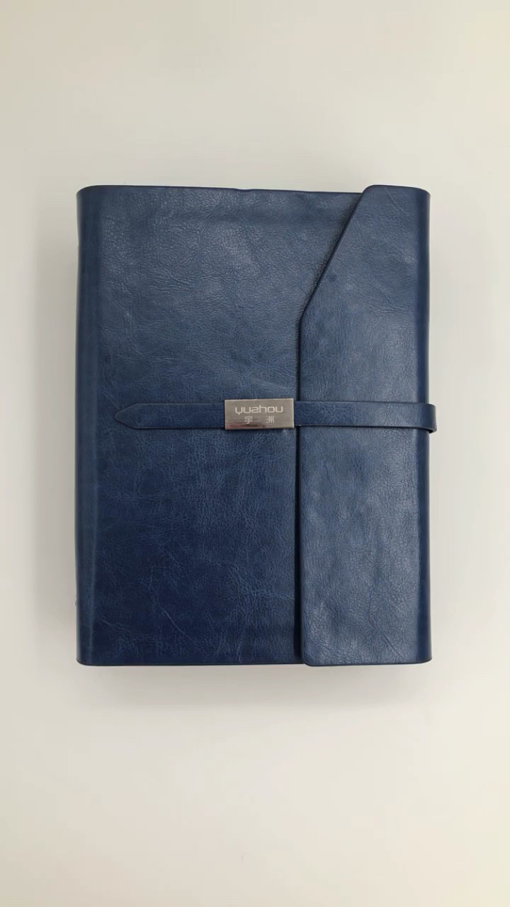 Loose-leaf Diary Custom Emboss Logo Pu Leather With Buckle Planner ...