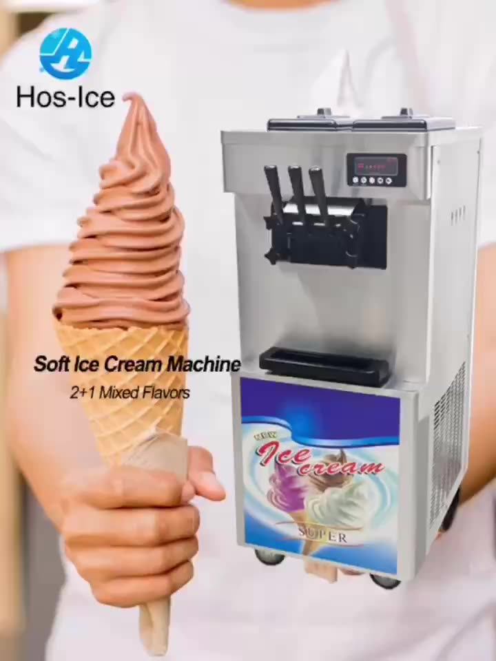 2024 Popular Ice Cream Freezer Machine 3-flavor Yogurt Maker Ice Cream ...