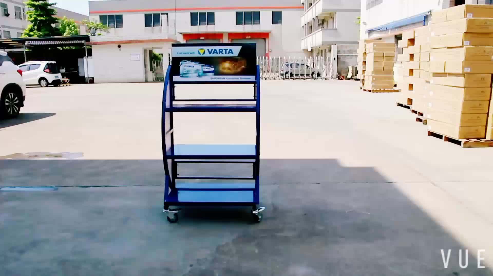 New Customizable Mini Movable Battery Stand Battery Display Rack ...