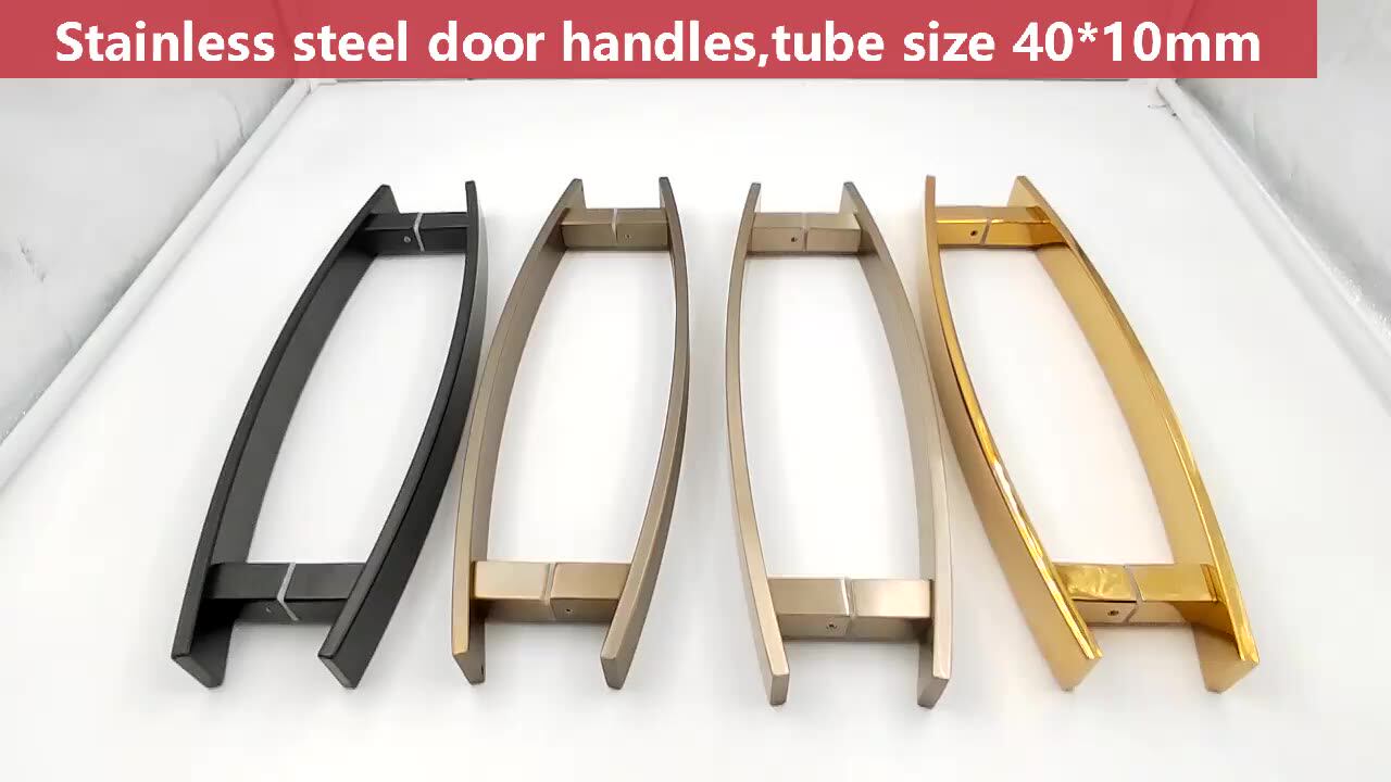 Stainless Steelglass Door Pull Handles Yellow Antique Bronze Back To ...