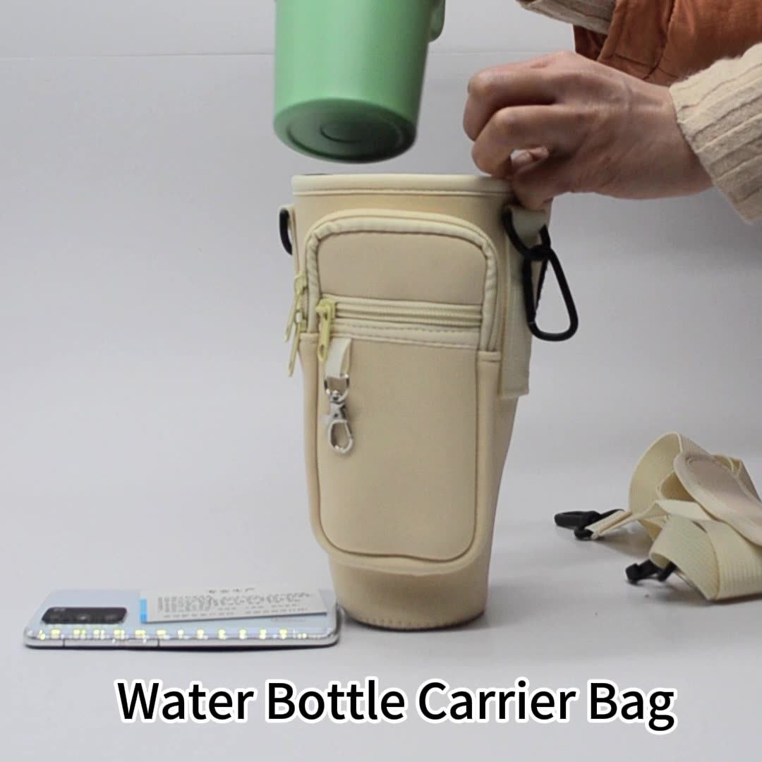 Hot Sale 40 Oz Neoprene Shoulder Strap Tumbler Cup Water Bottle Carrier ...