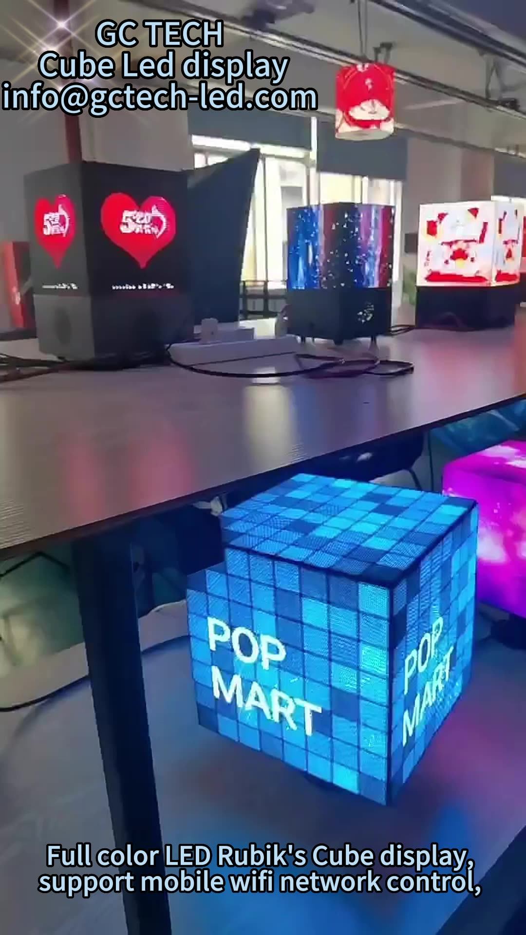 3d Cube Led Screen Indoor Full Color Led Cube Display Screen For Plaza ...