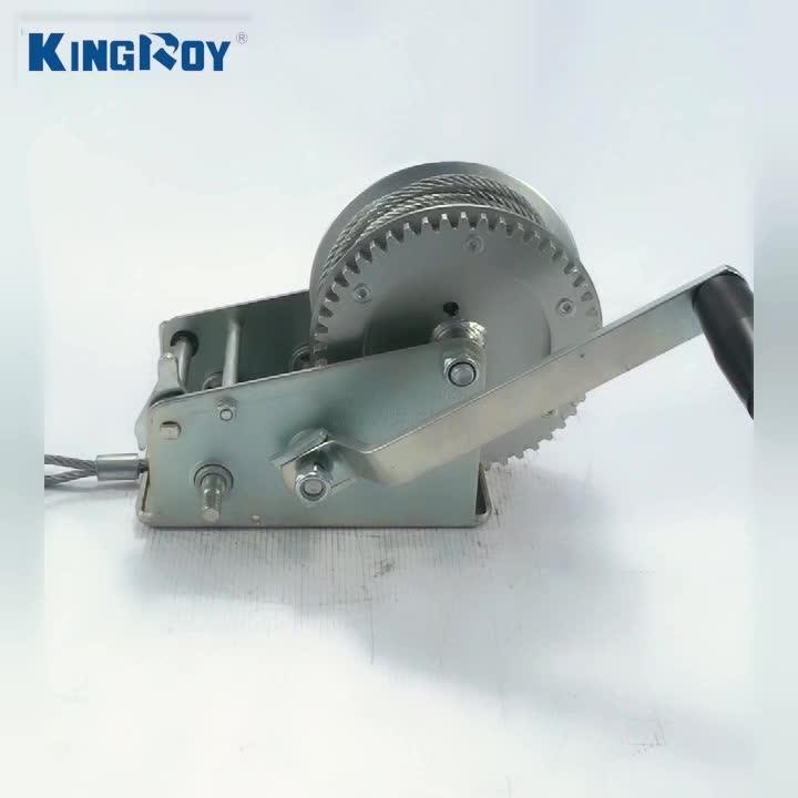 2500lbs Portable Boat Hand Winch Cable Puller Manual Winches With Two ...
