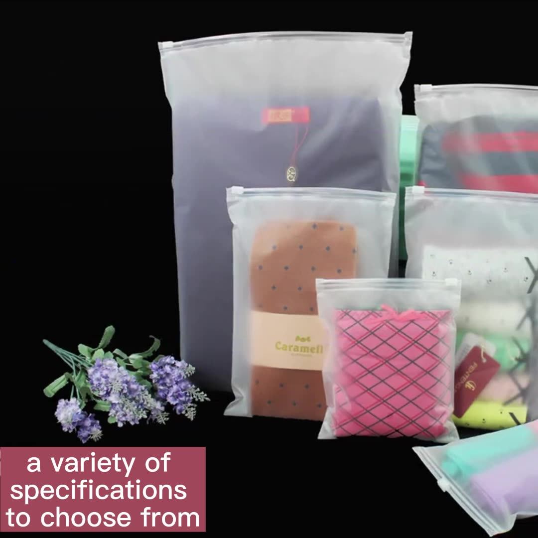 Customize Recyclable Frosted Plastic Garment Zip Lock Pouch Swimwear ...