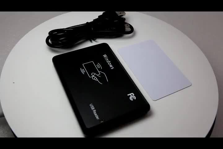 Desktop 125kh Usb Computer Rfid Id Card Reader With Reading Card Number ...