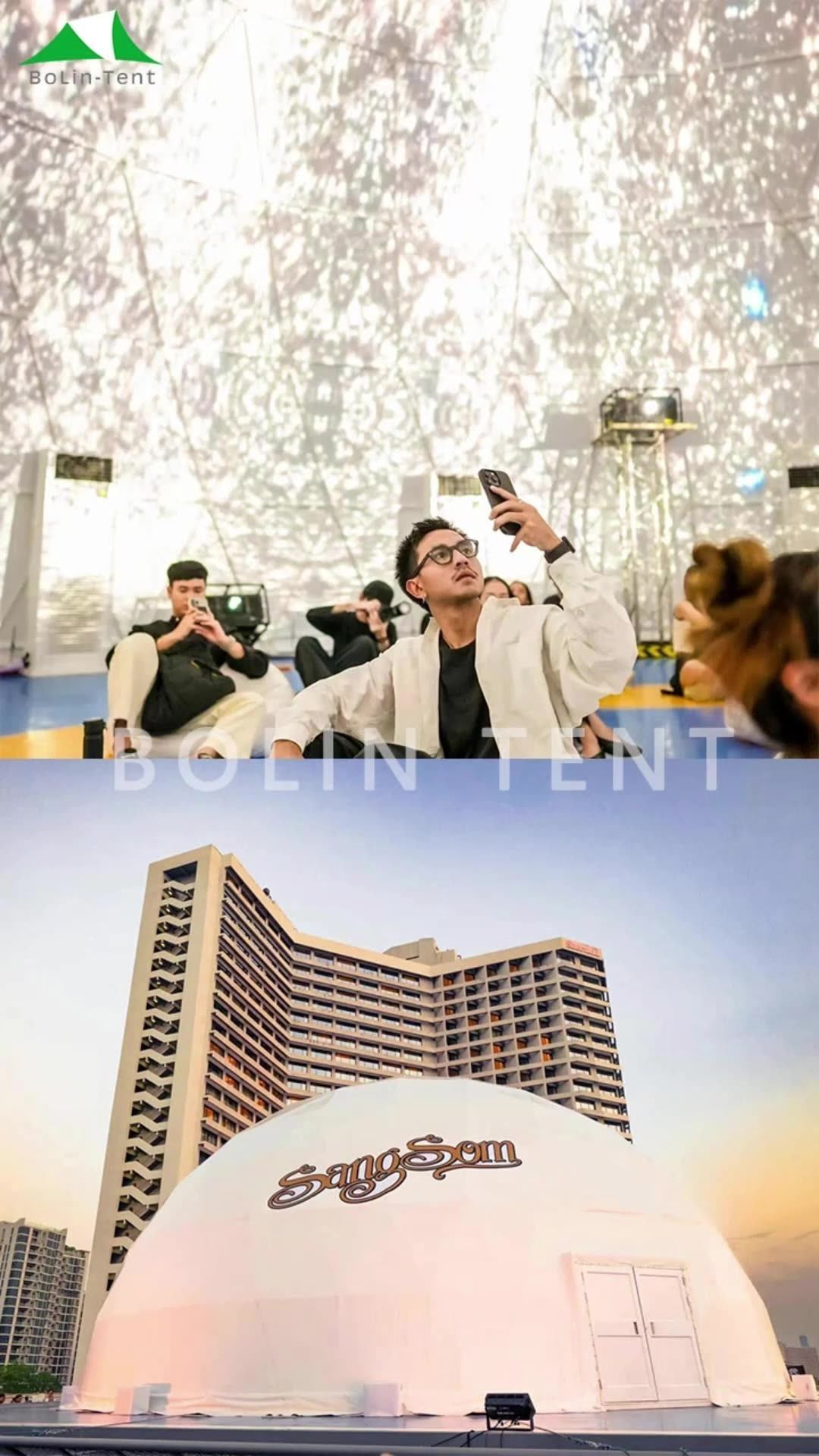 Thailand Customer Aluminium Geodesic Domo 360 Projection Dome Large ...