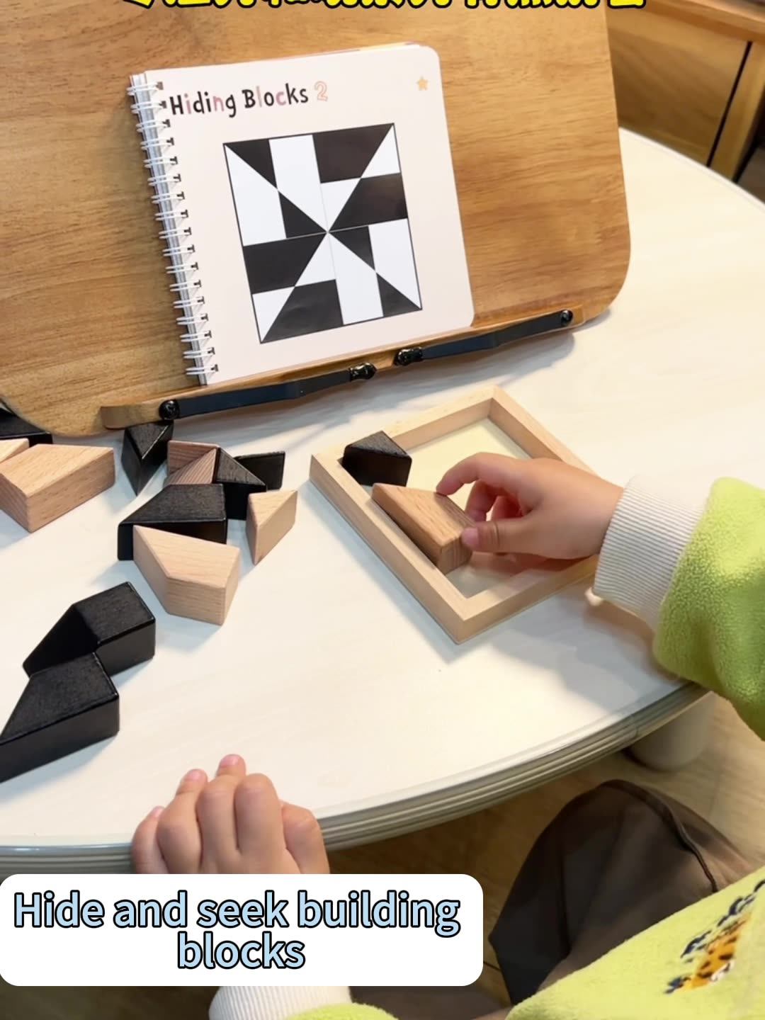 2024 Children Early Learning Hiding Blocks Montessori Shape Cognitive ...