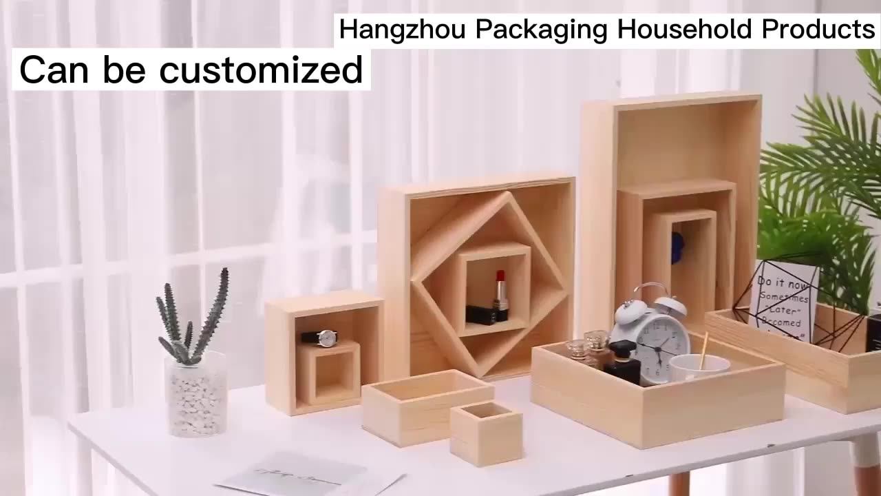 Customizable Logo Size Outer Packaging Box Solid Wood Blank Wooden ...