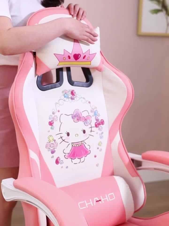 2024 Youtai Cute Hello Kitty Pink Gaming Chair With Footrest Oem ...