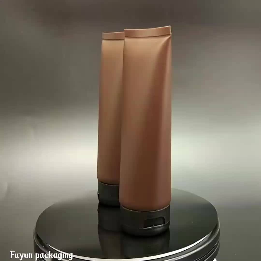 100ml Eco-friendly Black Glossy Oval Plastic Cosmetic Tube Packaging ...