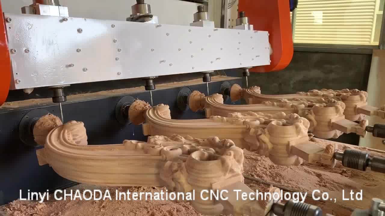 Multi Head 5 Axis Rotary Wood Shaper Cutter,3d 4 Axis Craving Machine ...