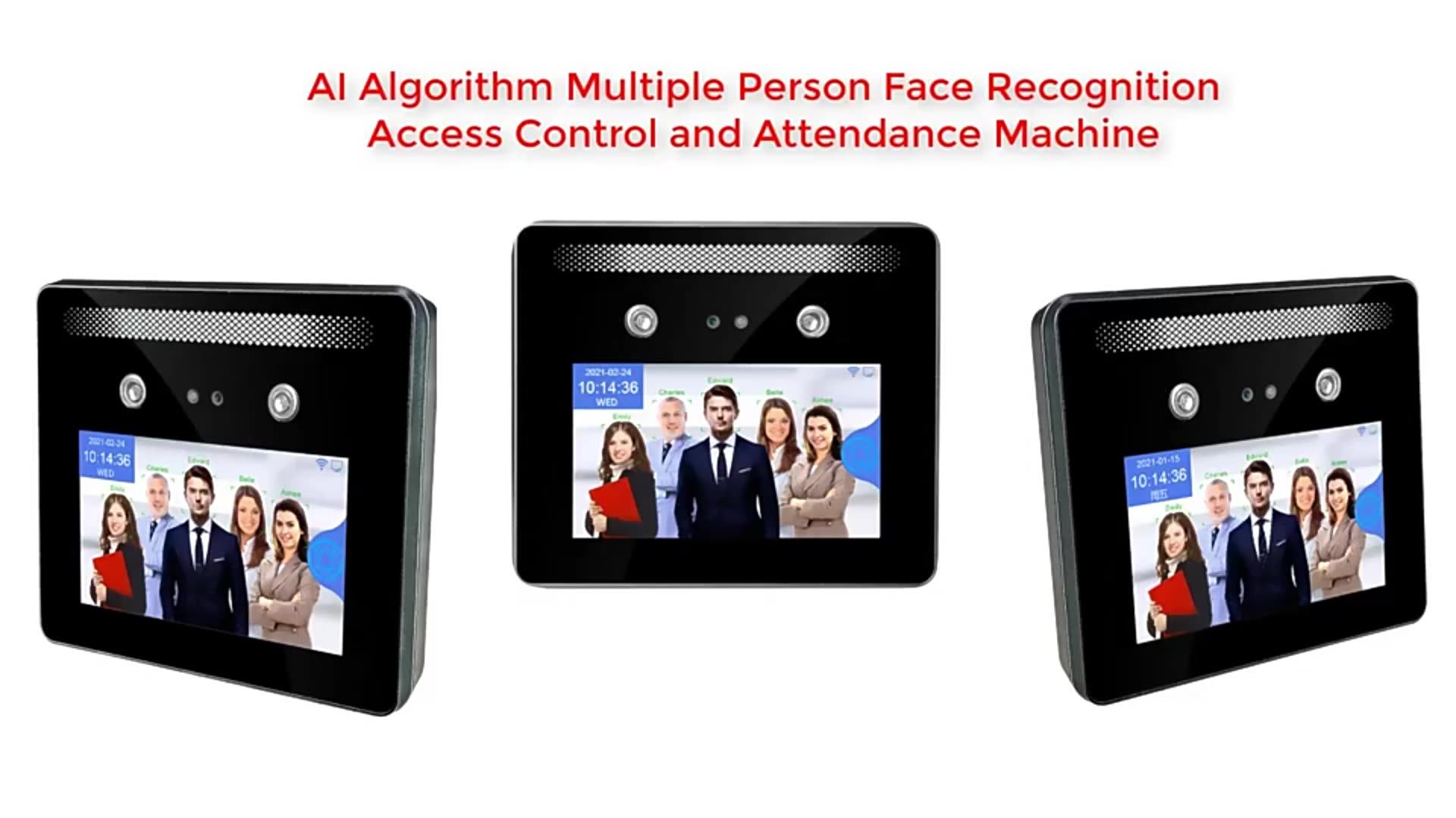 Staff Biometric Face Recognition Fingerprint Scanner Clock In And Out ...