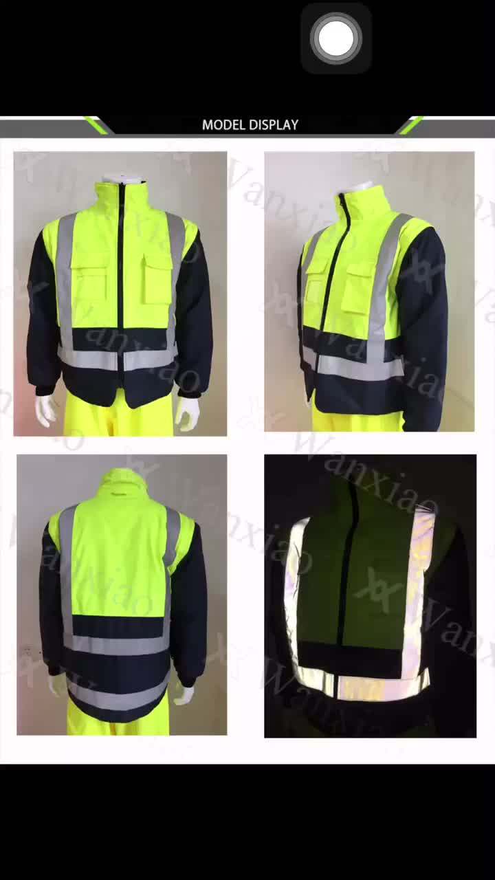 High Visibility Fluorescent Reflective Jacket Hi Vis Construction ...
