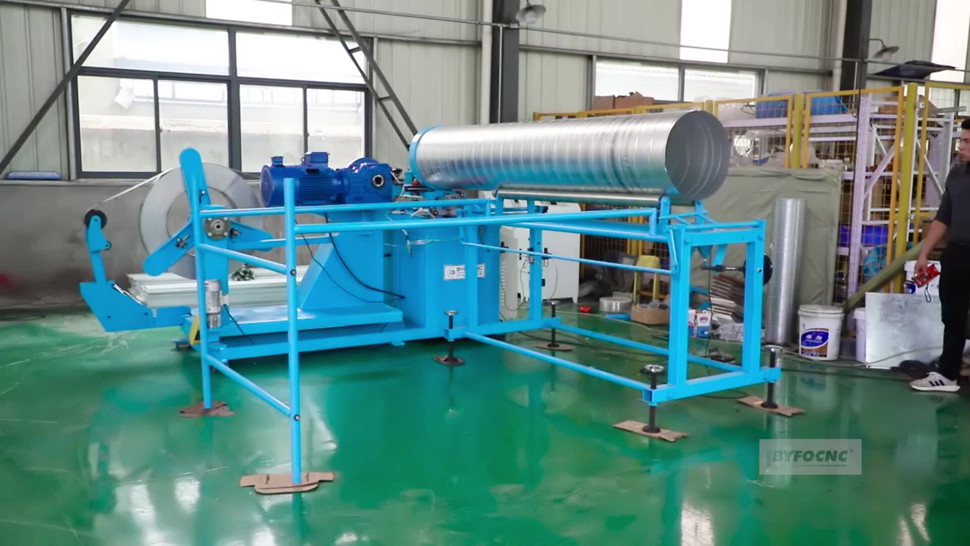 Byfo Aluminum Alloy Round Duct Manufacturing Machines Spiral Duct ...