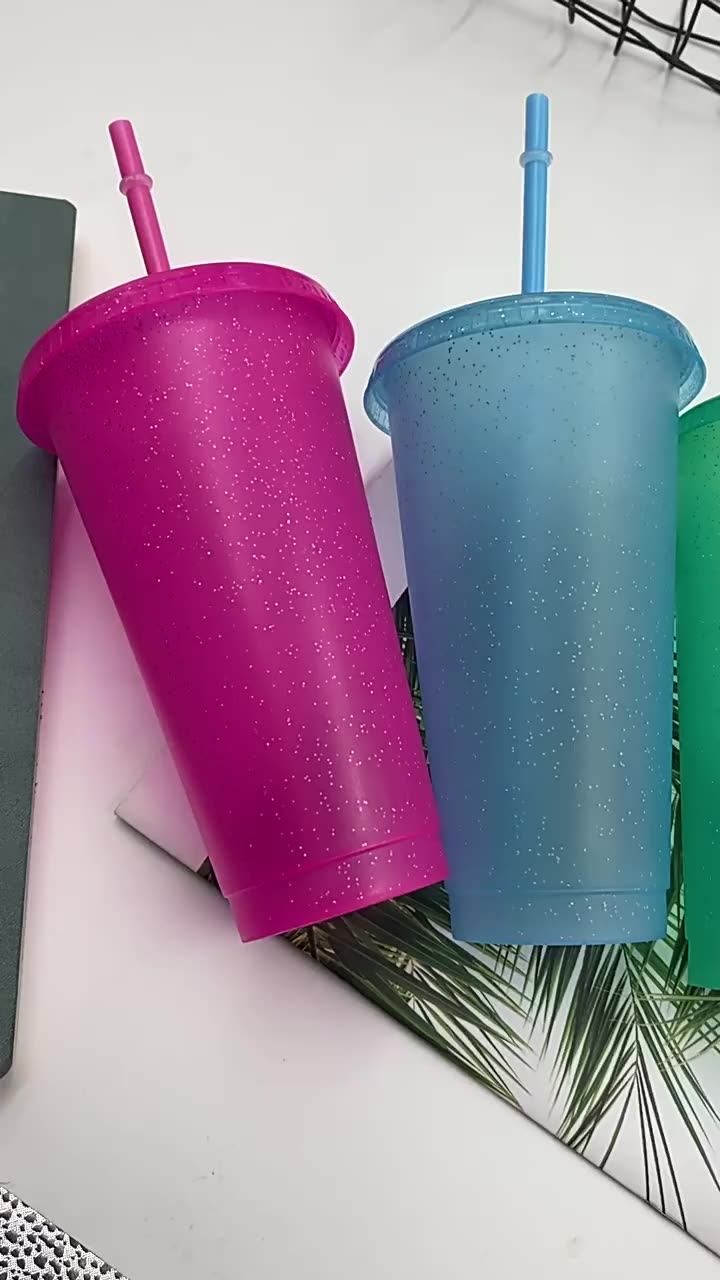 Mazoho Stocked Reusable Frosted Ice Cold Juice Plastic Cups Rainbow ...