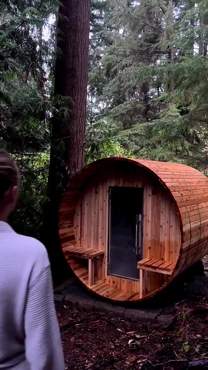 Wooden Home Commercial Red Cedar 4 Persons Outdoor Circular Wet Steam ...