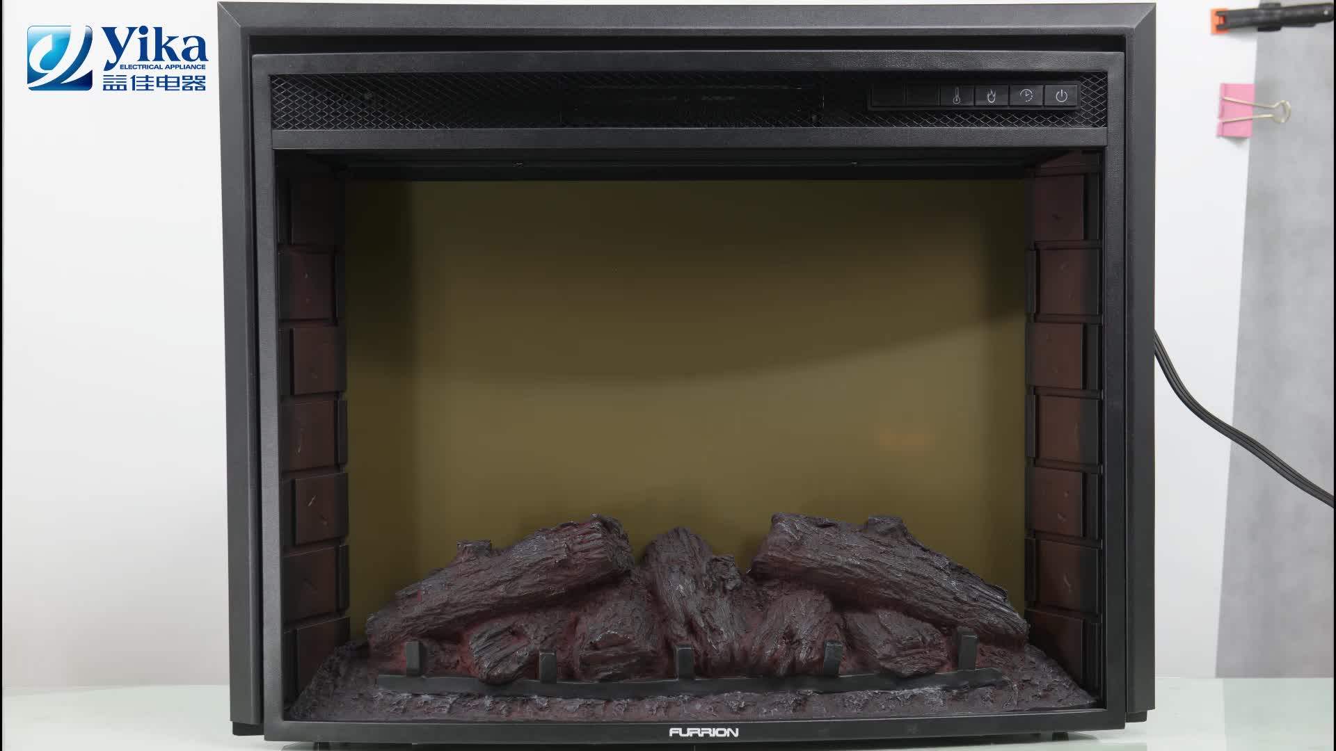 1500w Electric Home Insert Artificial Flame Fireplace Heater Cast Iron ...