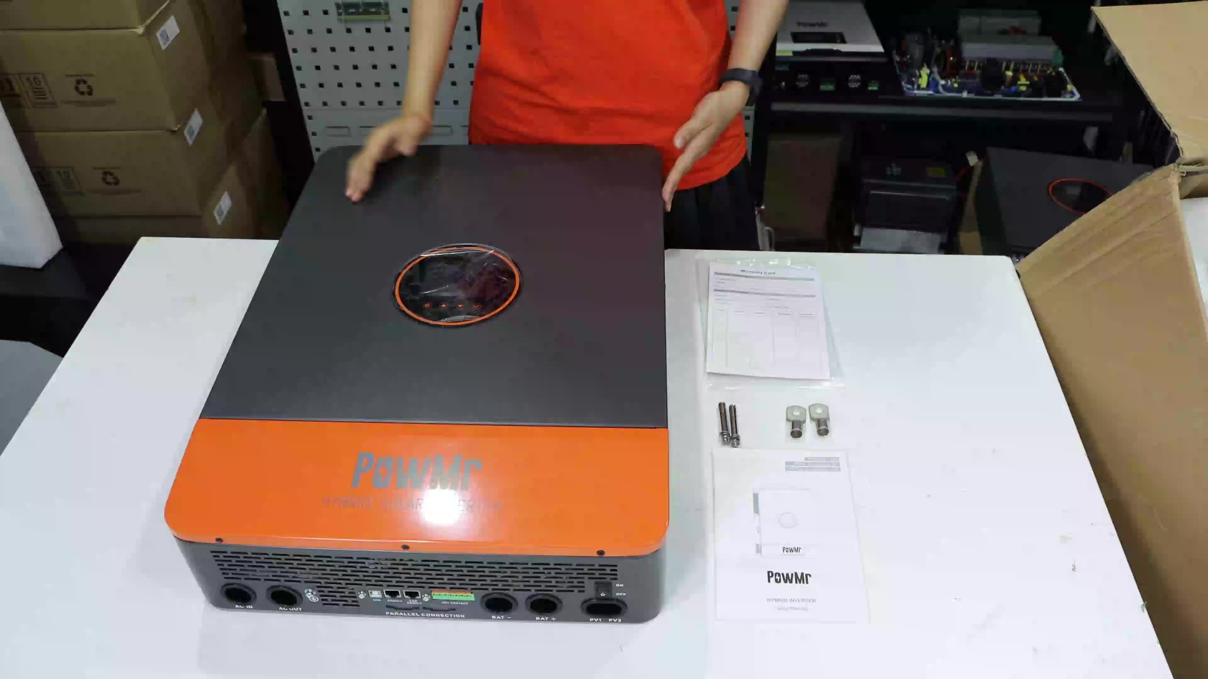 Powmr 10kw 48v Off/on Grid Hybrid Solar Inverter 110/220v Split Phase/single Phase All In One ...