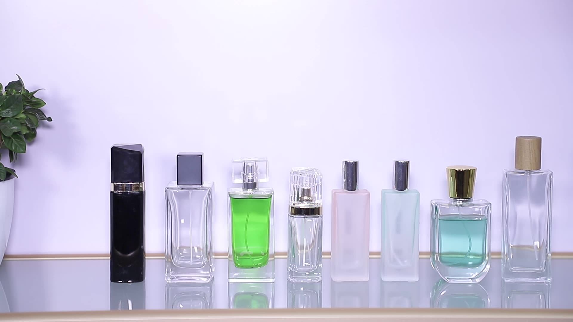 Luxury 15ml Slender Square Shape Perfume Bottle Packaging Clear Glass ...