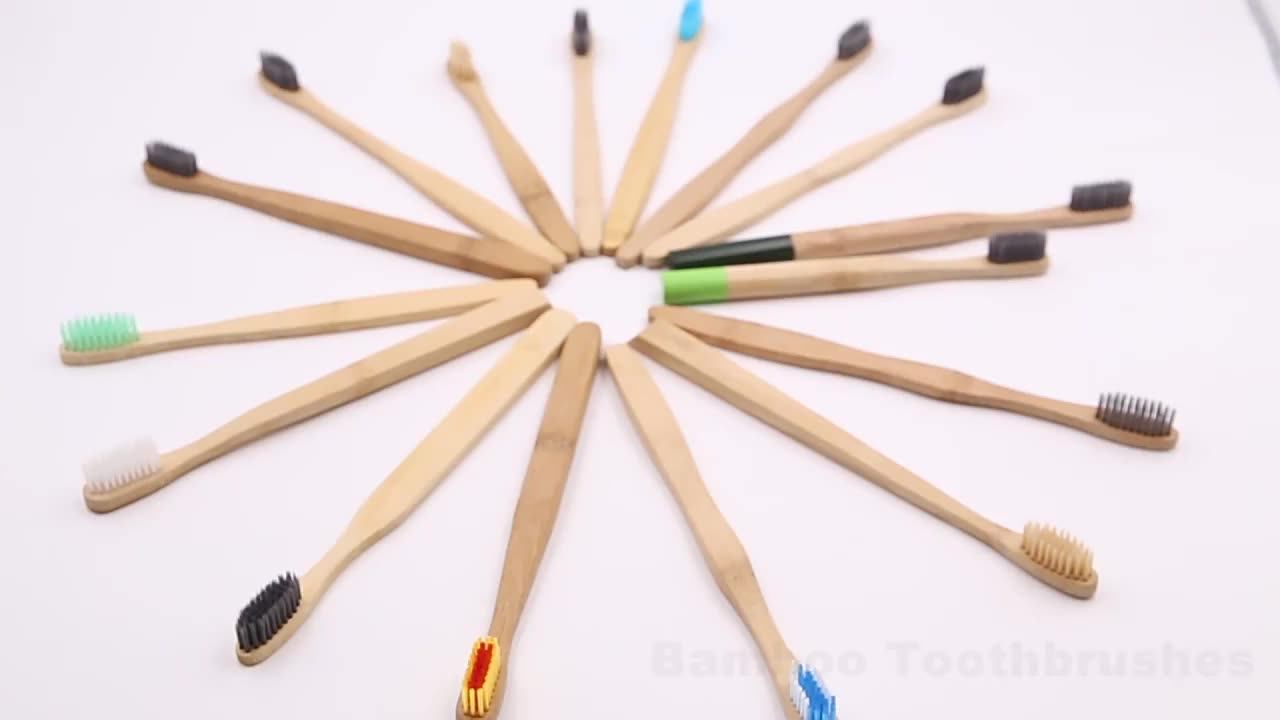 Customized Brand Package 100% Biodegradable Bamboo Toothbrush - Buy ...