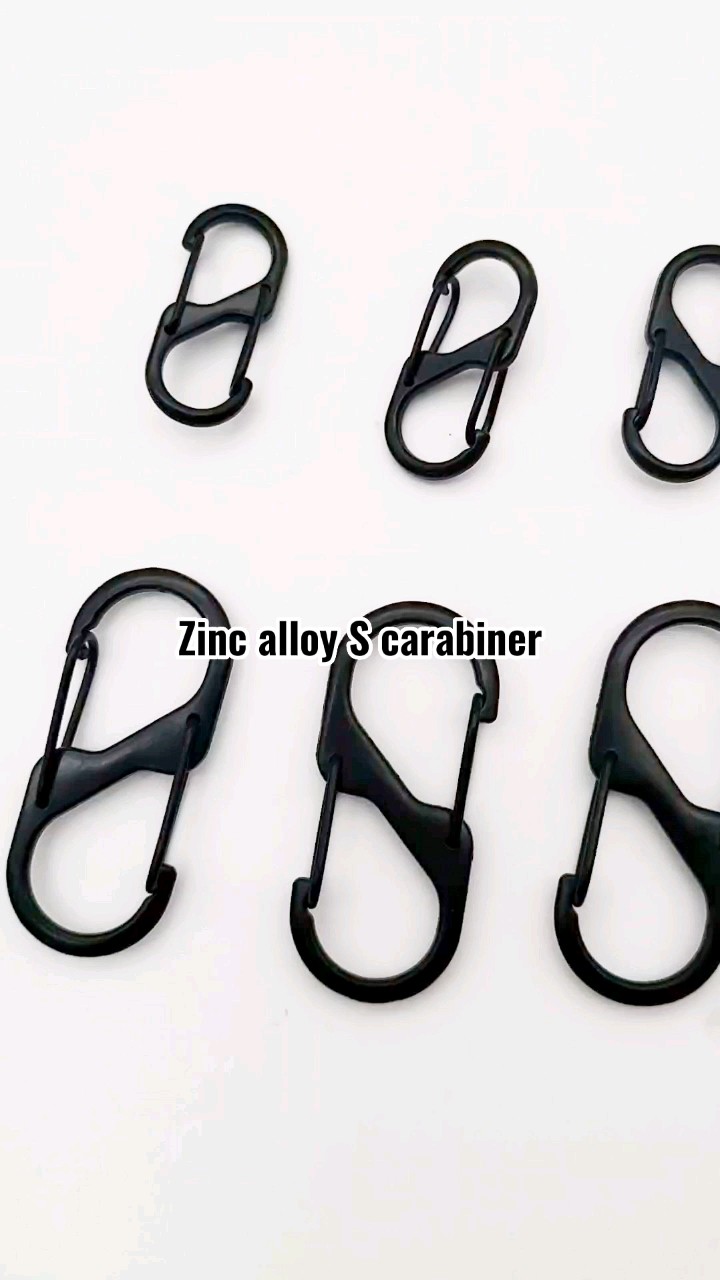 Zinc Alloy 8 Shaped Mini Double Sided S Carabiner Clips Dual Spring ...