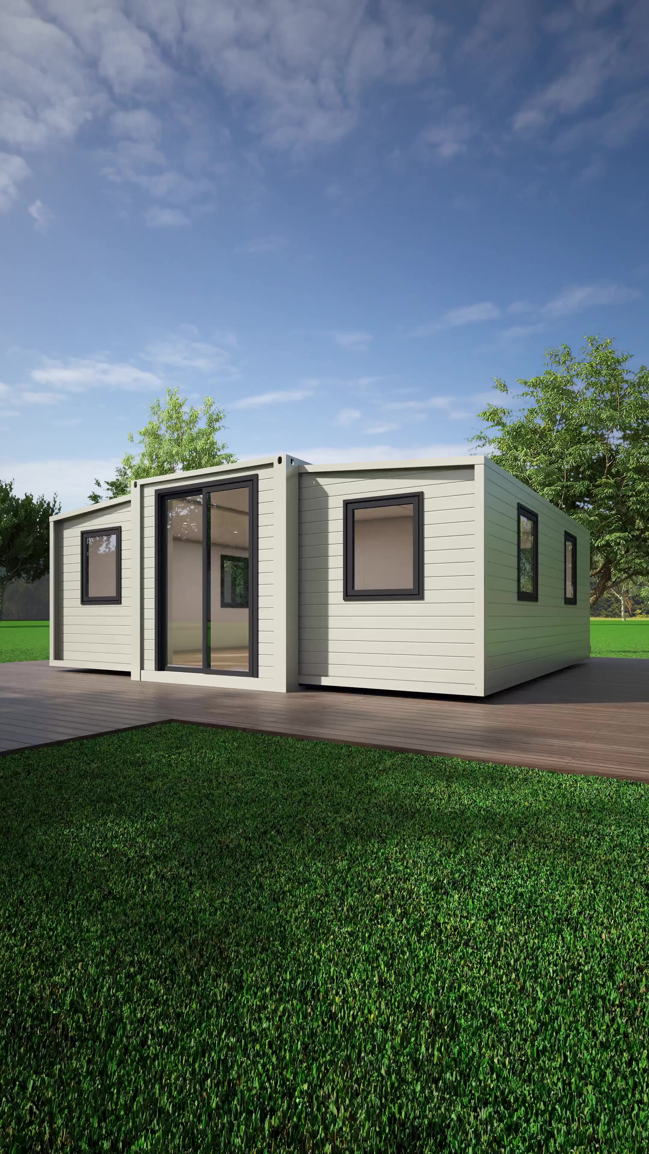 Fully Finished 2 Bedrooms Modular Homes Extended Prefab House Expansion ...