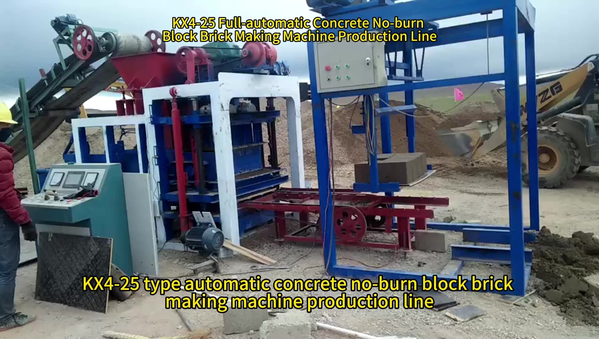 User Site Kx4-25 Automatic Cement No-fire Block Molding Machine ...