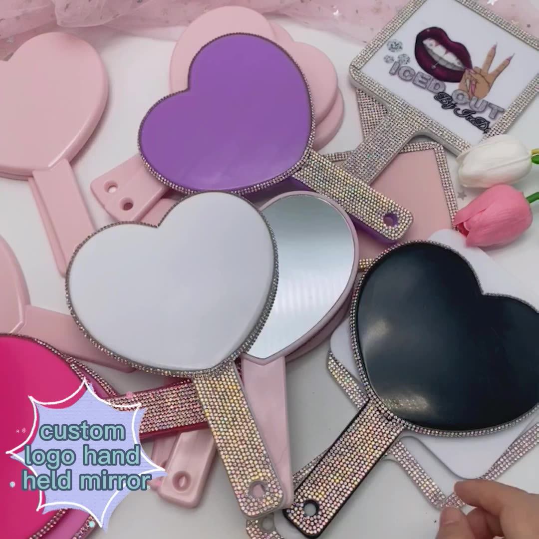 Diamond Customized Logo Bling Rhinestone Promotional Eyelash Heart ...