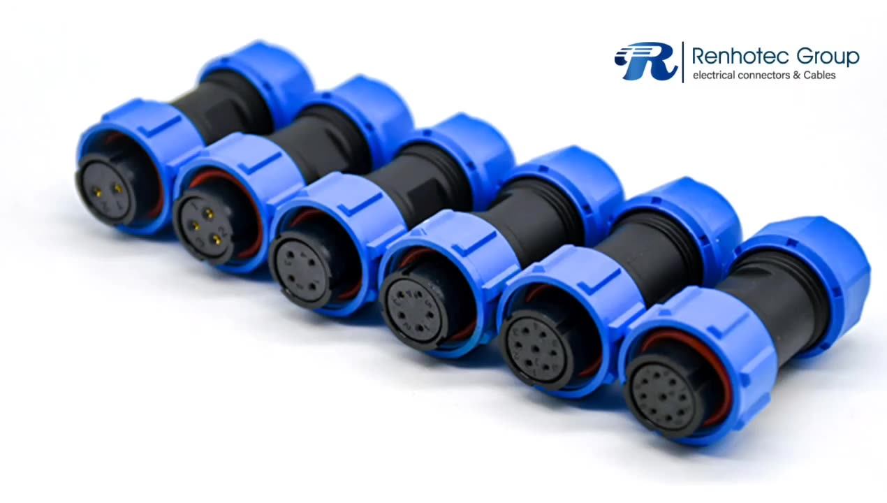 Multipole Ip68 Waterproof Inline Cable Plug Socket Connector - Buy Plug ...