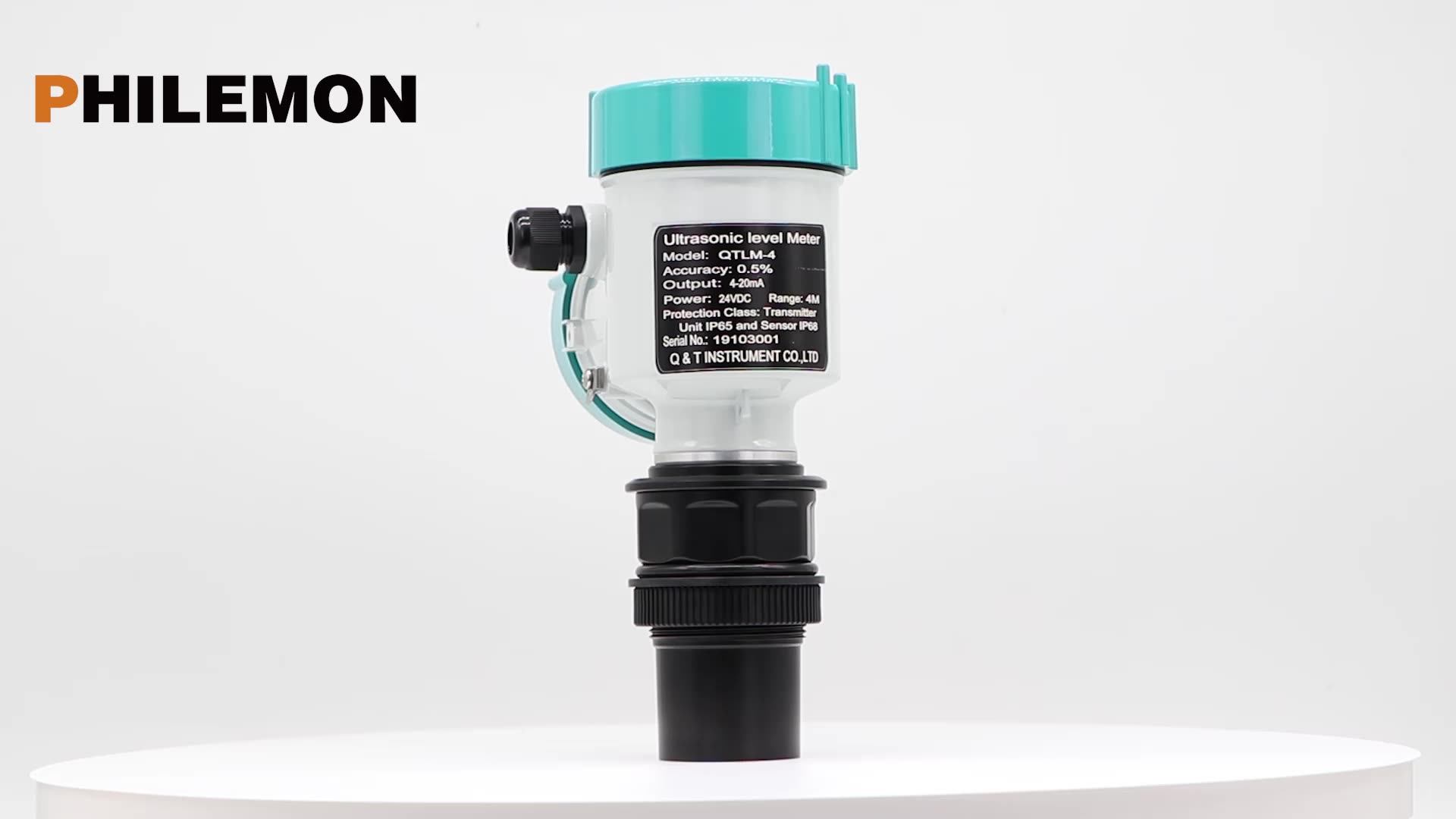 Intelligent Liquid 4-20ma Output Pvc Sensor Ultrasonic Level Meter ...