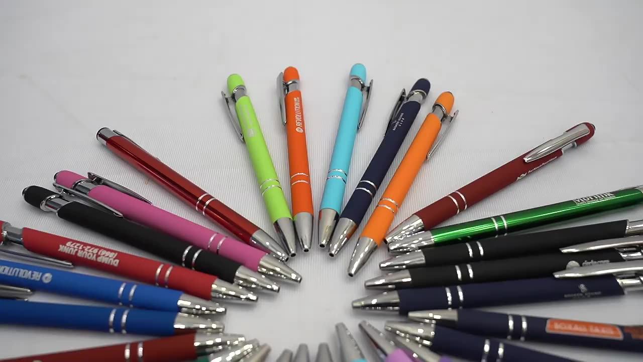 Business Gifts Ball Point Soft Cover Promotional Metal Rubberized ...