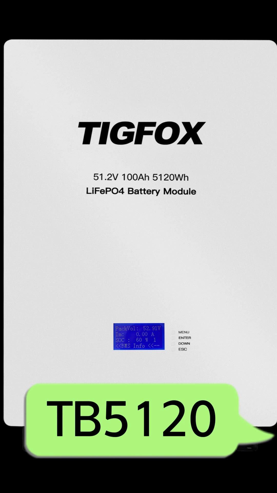 Tigfox Rack Mount Lifepo4 Battery Lithium Battery Solar 5000w 10kwh ...
